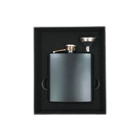 6 oz. Matte Black Flask Set in Black Presentation Box Fabrish MFG ...
