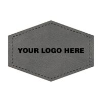 3.5 x 2.5 Leather Hexagon Patch - Laser Engraved Fabrish MFG - Custom ...