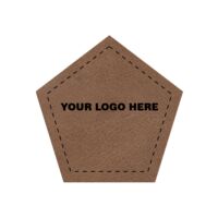 2.5" x 2.5" Leather Pentagon Patch - Laser Engraved Fabrish MFG ...