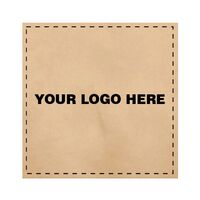 2" x 2" Square Leather Patch - Laser Engraved Fabrish MFG - Custom ...